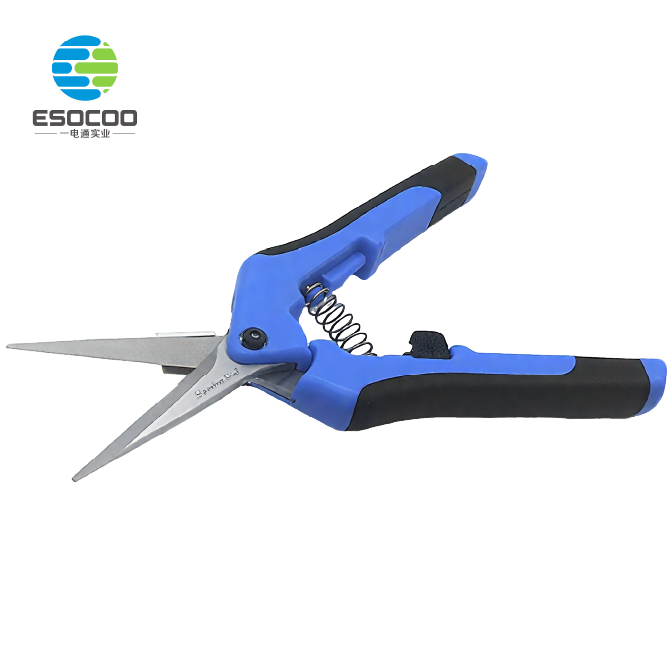 ESOCOO TL21 Blue Handle SMT Splice Tool Scissor with Positioning Funct